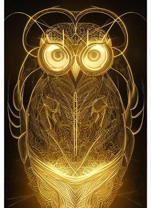 symmetry!! product render poster golden ration owl, | Stable Diffusion ...