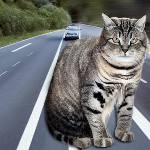 giant cat in traffic | Stable Diffusion | OpenArt