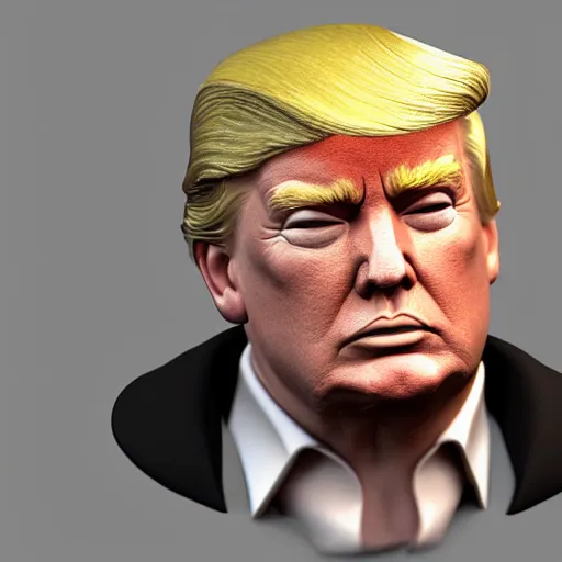 donald trump, octane render, high subsurface scattering | Stable ...