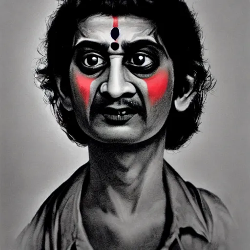 portrait of indian horror film character from tv show | Stable ...
