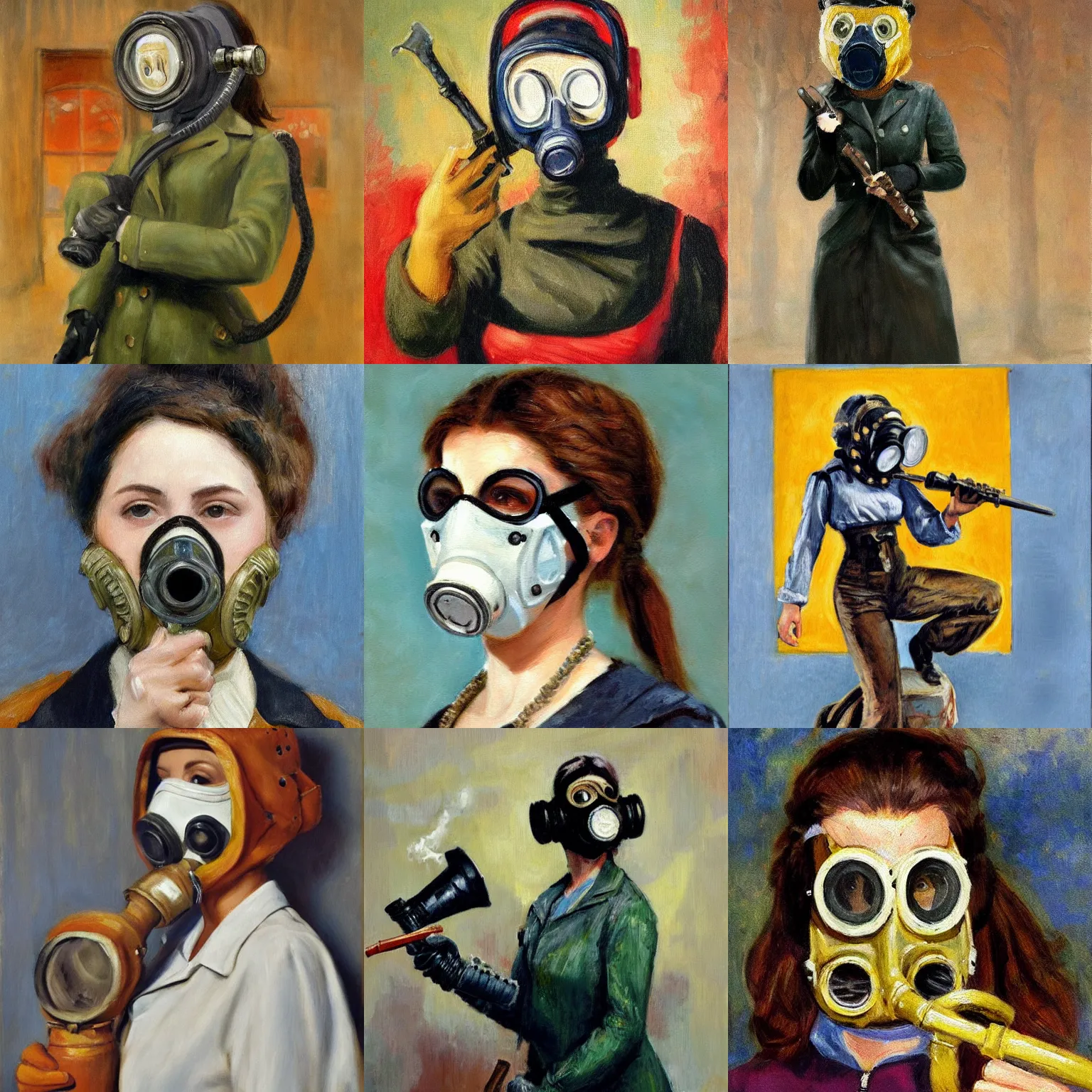 an hd impressionist portrait painting of a woman in a | Stable ...