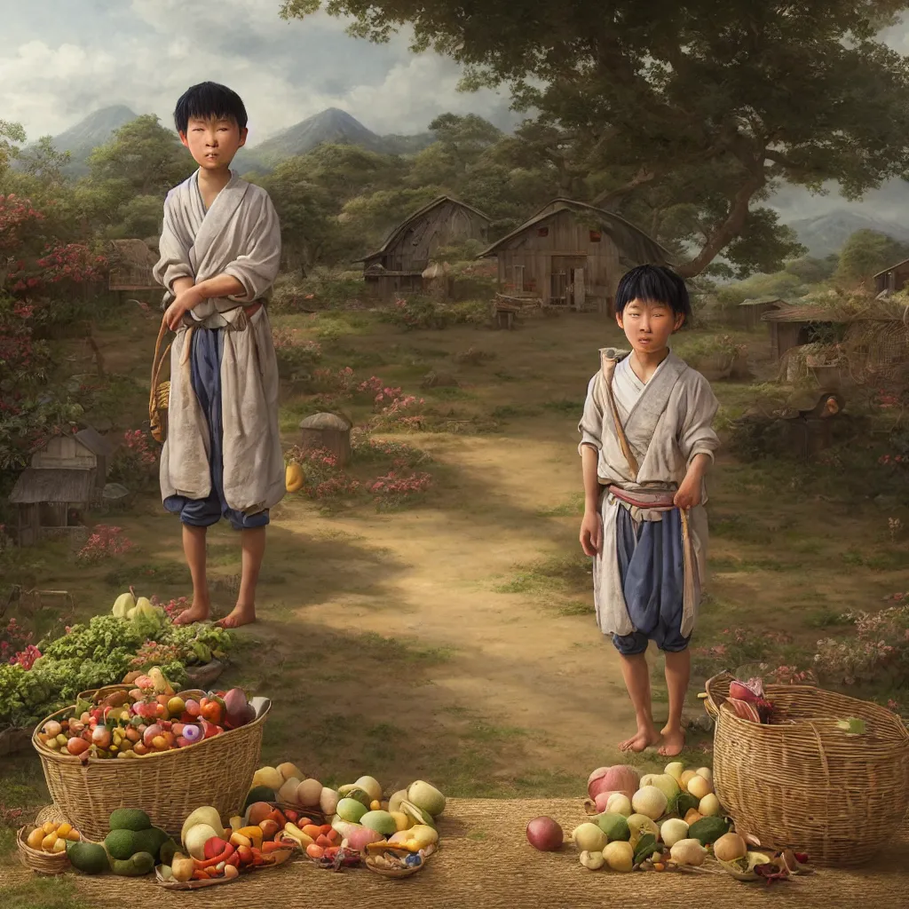 medium wide portrait of a young Japanese boy with | Stable Diffusion ...