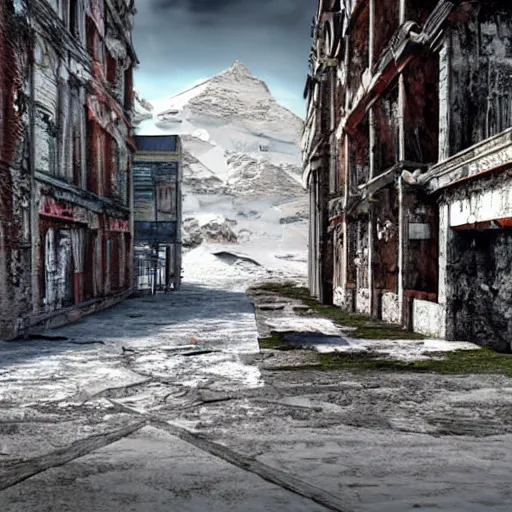 highly detailed urban landscape, decay, antarctica, | Stable Diffusion ...
