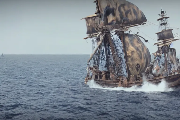 vfx movie pirate ships firing canons 8 5 mm by | Stable Diffusion | OpenArt