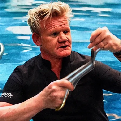Gordon Ramsay swimming in lamb sauce | Stable Diffusion | OpenArt