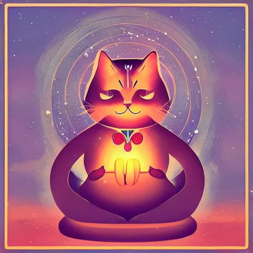contented peaceful interdimensional cat!! bodhisattva, | Stable ...