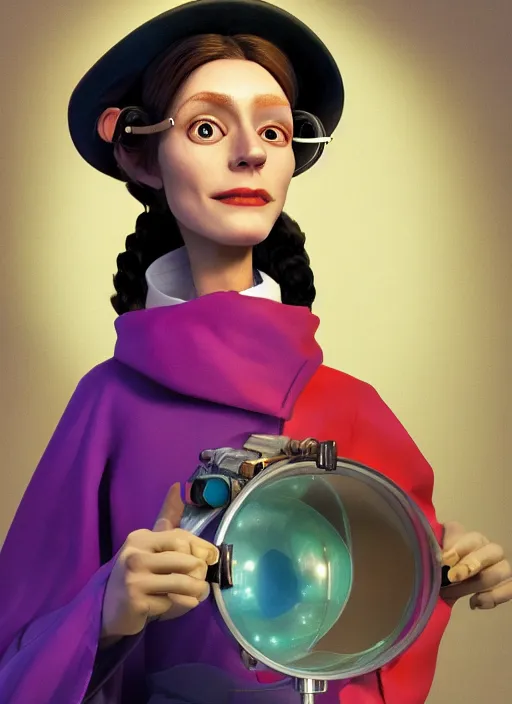 an anthropomorphic beautiful female scientist portrait | Stable ...