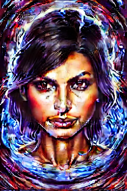 a beautiful Morena Baccarin with long dark hair, going | Stable ...