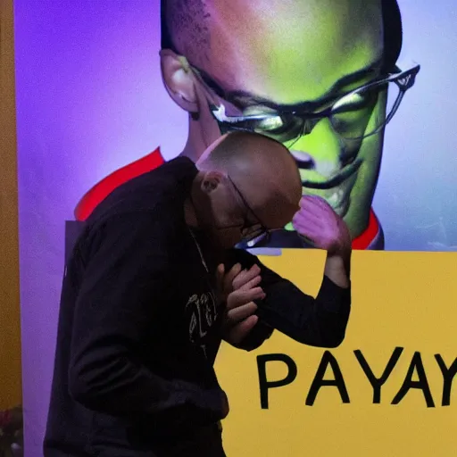 anthony fantano praying to a picture of playboi carti | Stable ...