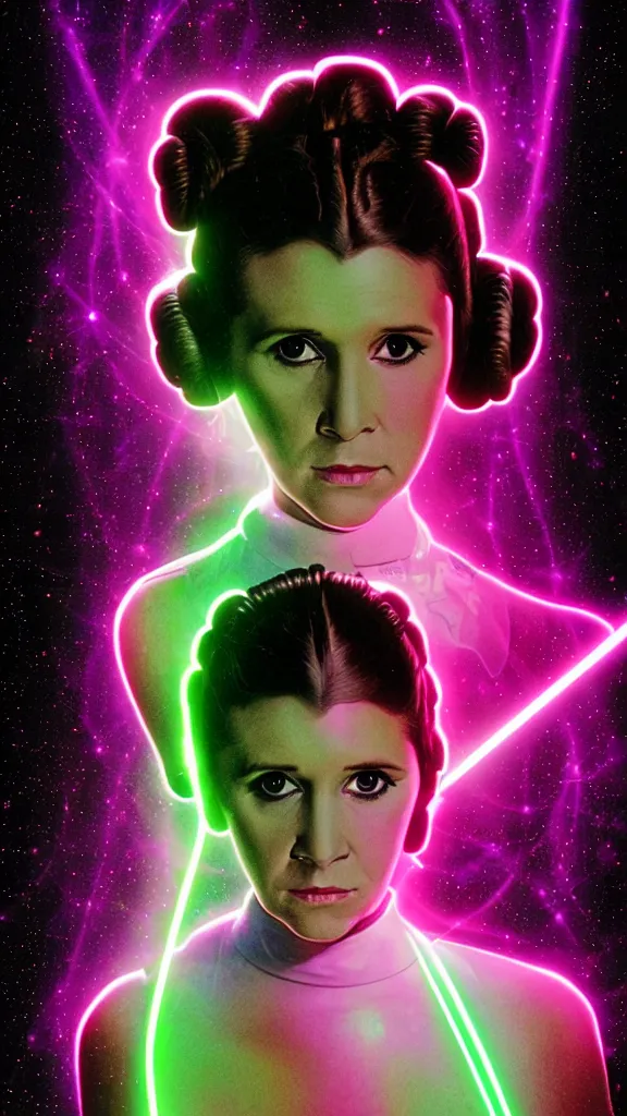 a portrait of princess leia in the style of laser art. | Stable ...