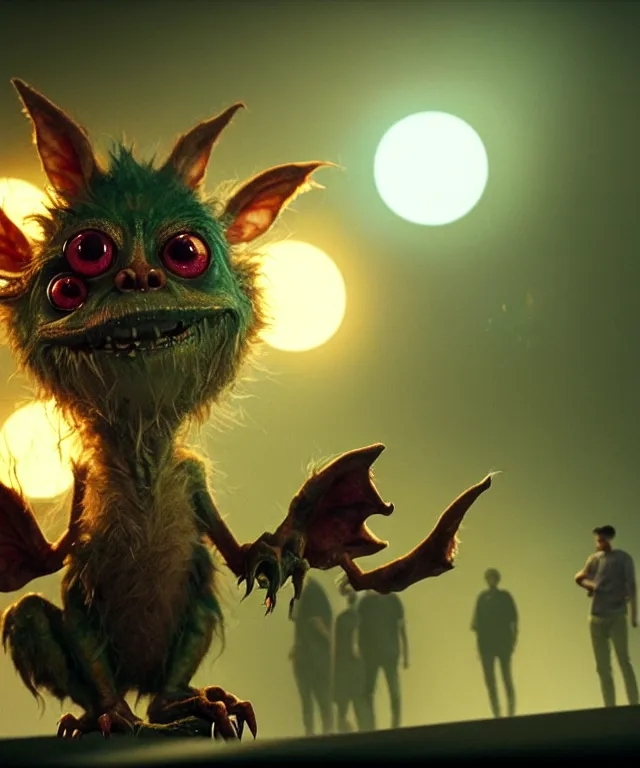 realistic detailed image of a giant Gremlins smoking | Stable Diffusion ...