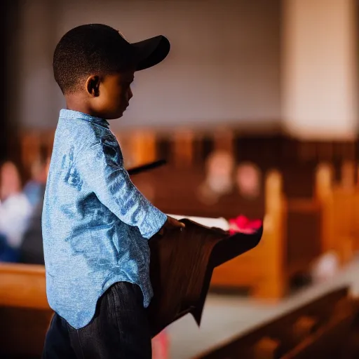 cinematic still of Lil Baby preaching at a Baptist | Stable Diffusion ...