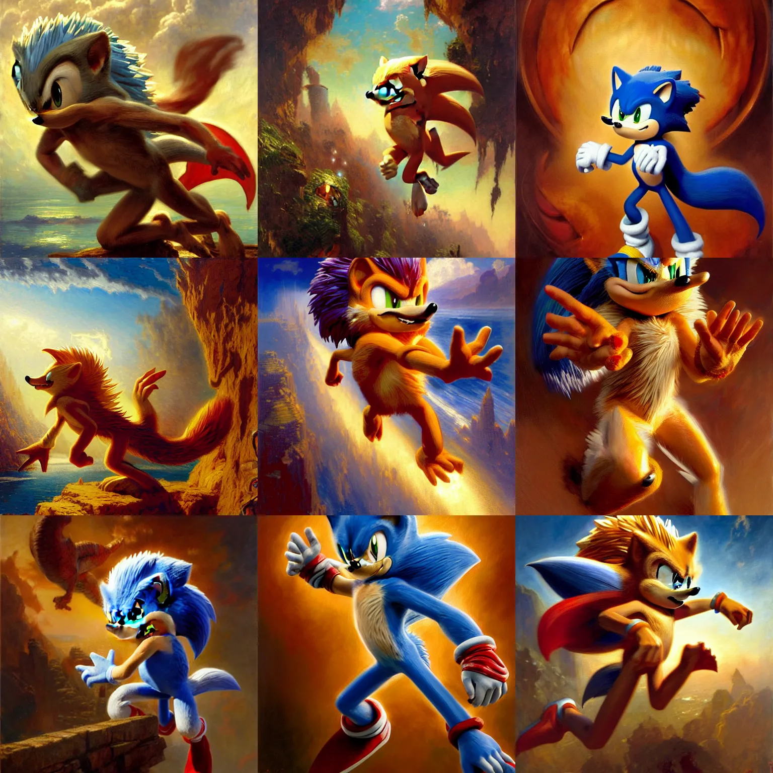the mythological creature sonic the hedgehog. highly | Stable Diffusion ...