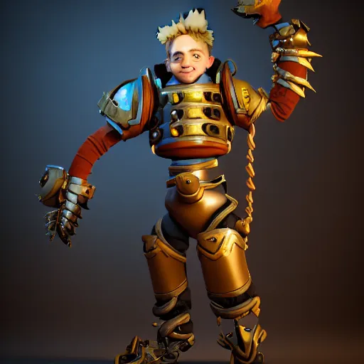 a young boy with the appearance and armor of junkrat | Stable Diffusion ...