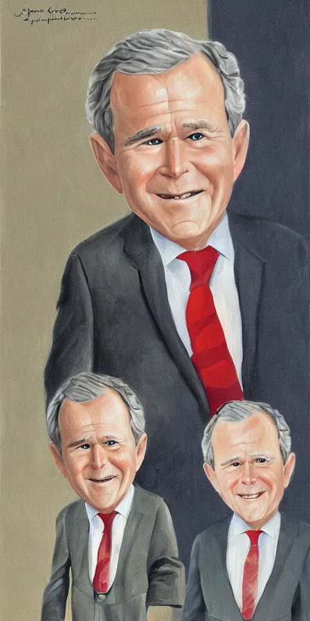 children book llustration of george bush, drawn by | Stable Diffusion ...