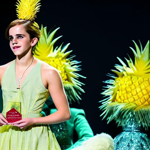 emma watson as a pineapple on stage at a beauty pagent | Stable ...
