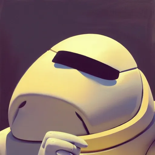 greg manchess portrait painting of baymax as overwatch | Stable ...