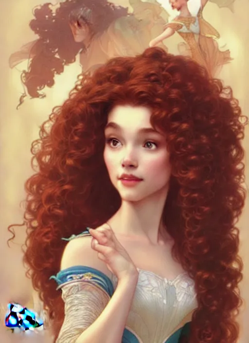portrait of disney merida, intricate, elegant, highly | Stable ...