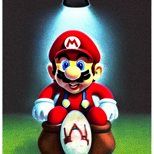 higly detailed art of mario sitting on a | Stable Diffusion | OpenArt