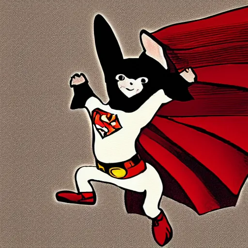flying rabbit wearing boots and a cape like superman | Stable Diffusion ...