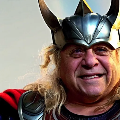 Danny Devito as Thor, still image from Marvel movie, | Stable Diffusion | OpenArt