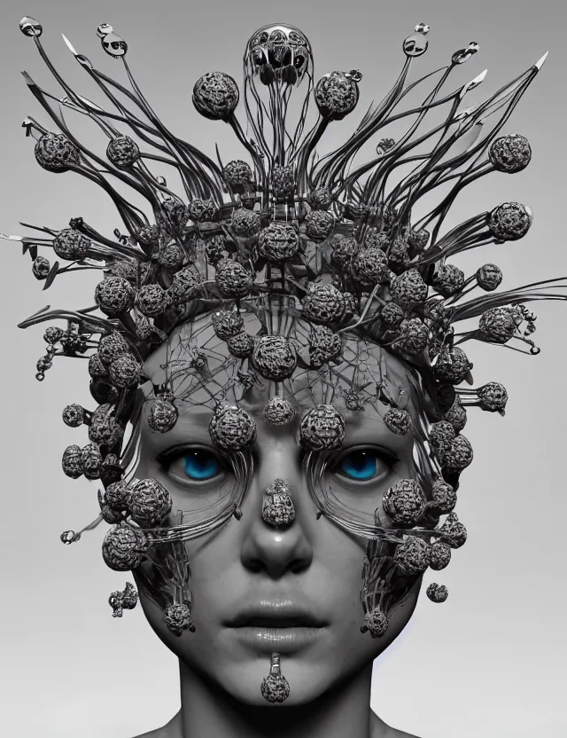 symmetrical, centered, goddess close-up portrait wigh | Stable ...