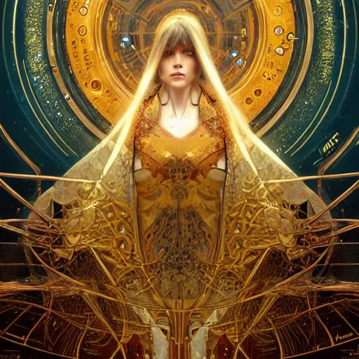 hyper realistic golden quantum computer the size of a | Stable ...