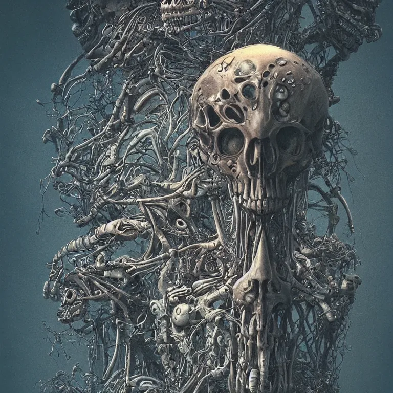 organic cyborg alien skeleton alien centipede planet | Stable Diffusion ...