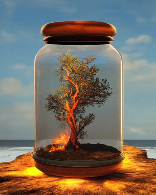 Professional 3D render of a forest in a jar | Stable Diffusion | OpenArt