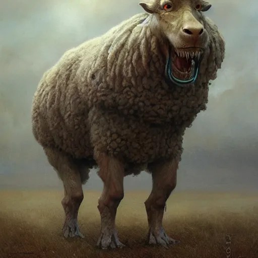 vladimir putin, anthropomorphic sheep chimera putin, | Stable Diffusion