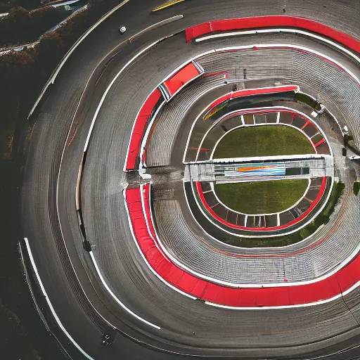 A race track from above, depth of field, professional | Stable Diffusion