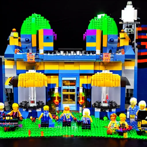 trance festival lego set, dramatic lighting | Stable Diffusion