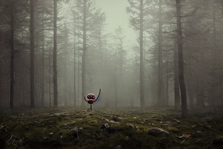 a scary man staring at you with a creepy smile showing | Stable Diffusion