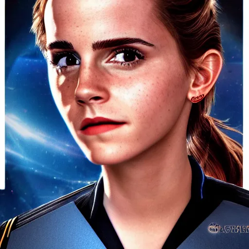 a portrait of emma watson as a star fleet officer from | Stable ...