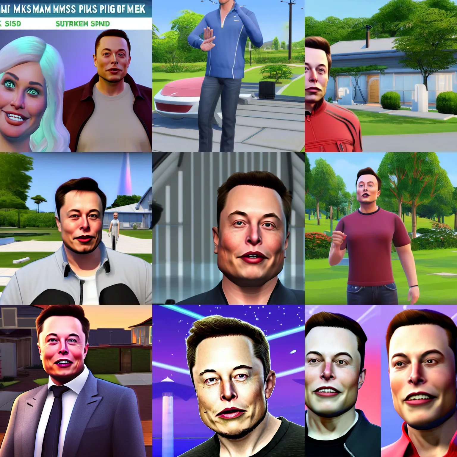 elon musk sims 4 character | Stable Diffusion