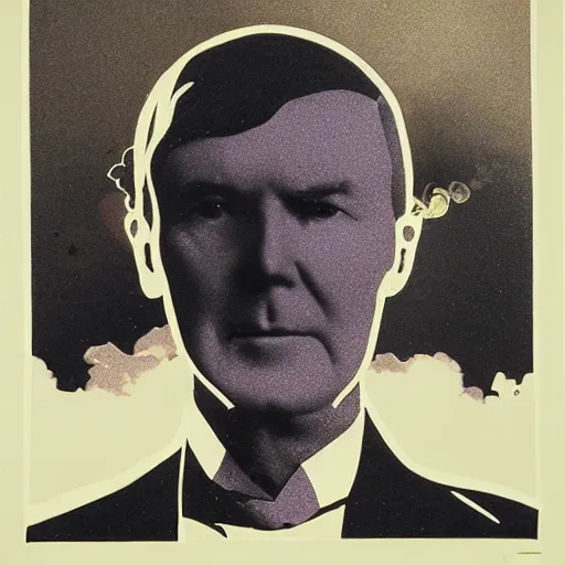 double exposure lithograph of john d rockefeller and | Stable Diffusion ...
