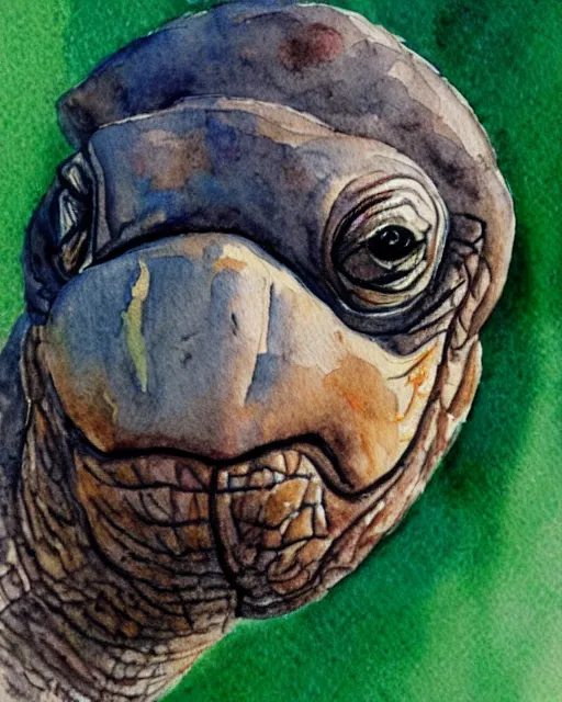 a watercolor portrait of a sad tortoise | Stable Diffusion | OpenArt