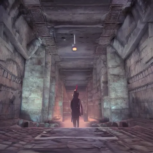 an underground ancient temple corridor full of traps | Stable Diffusion ...