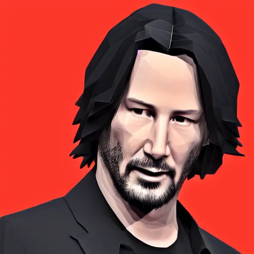 low poly render of Keanu Reeves | Stable Diffusion | OpenArt
