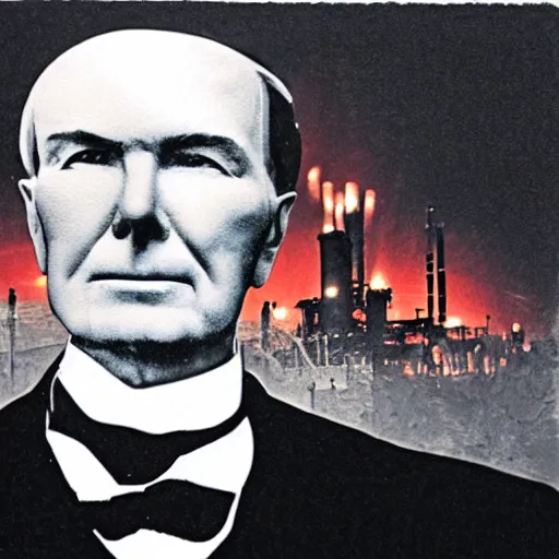 double exposure lithograph of john d rockefeller and | Stable Diffusion ...