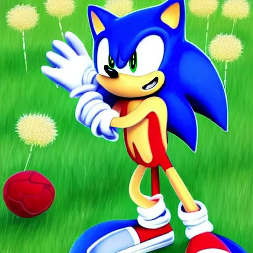 sonic the hedgehog throwing a football at elmo in a | Stable Diffusion ...
