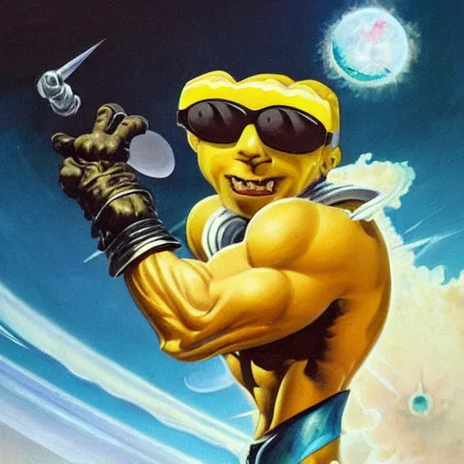 anthropomorphic lemon badass muscular lemon character | Stable ...