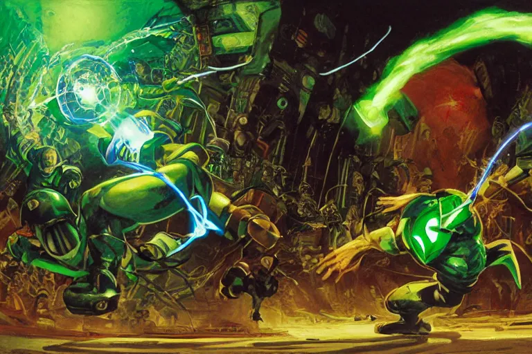 illustration of link fighting an underground electric | Stable ...