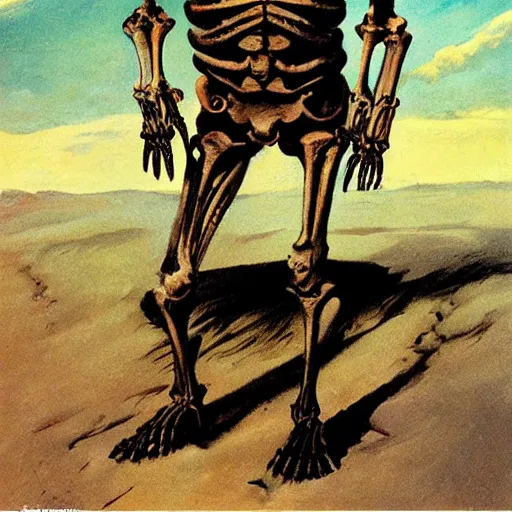 a skeleton in a spacesuit by frank frazetta | Stable Diffusion | OpenArt