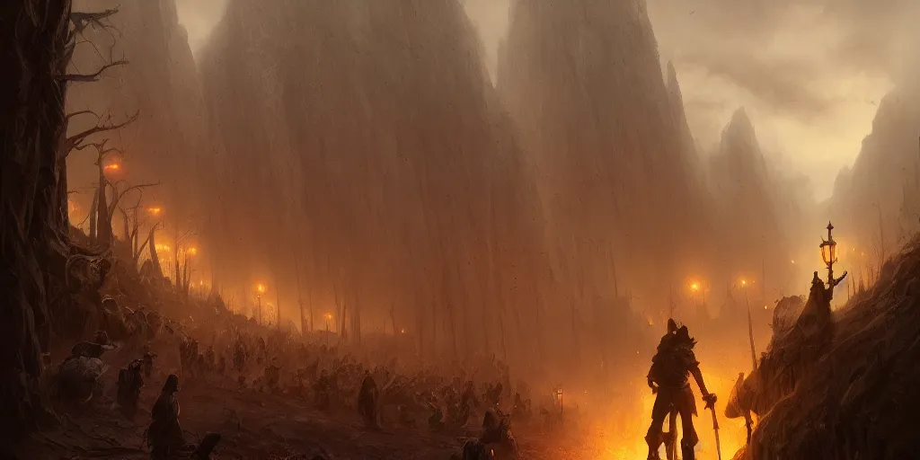 a battle with no victor, by Andreas Rocha + Ted | Stable Diffusion ...