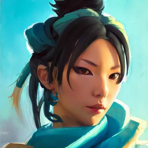 greg manchess portrait painting of shinazaki rika | Stable Diffusion ...