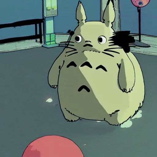 Totoro playing Dance Dance Revolution, concept art, | Stable Diffusion ...