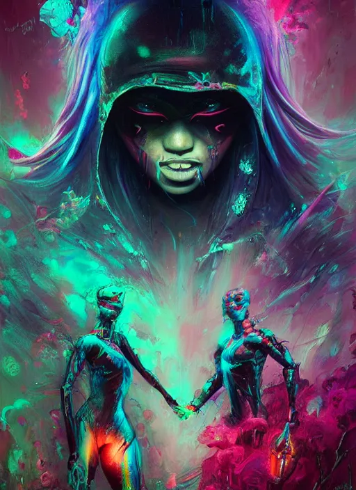 neon ninjas, highly detailed, cinematic, 8 k, by megan | Stable ...