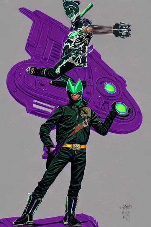 portrait of cowboy johnny cash as purple green ranger | Stable ...