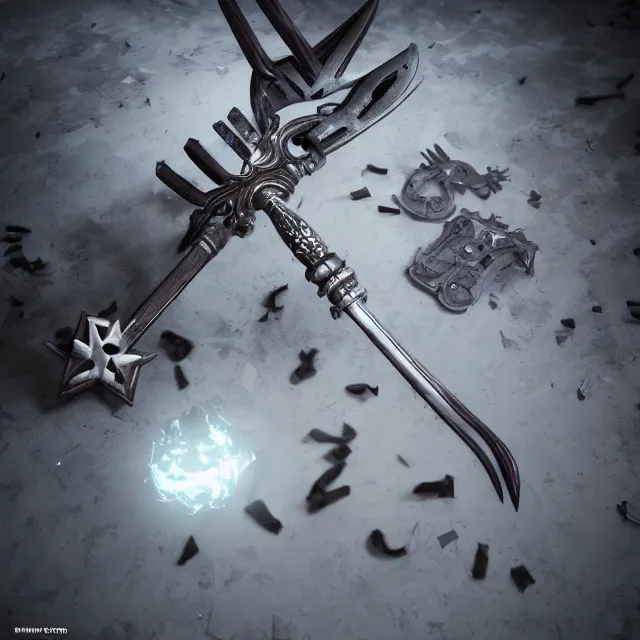 slipknot kingdom hearts keyblade, dark cinematic, | Stable Diffusion ...